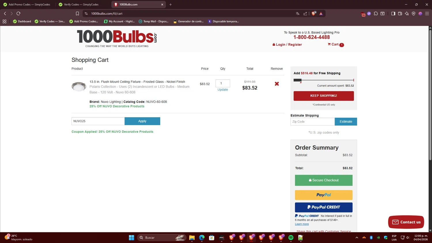 1000Bulbs.com Promo Codes - 25% Off (2 Verified) Apr 2026