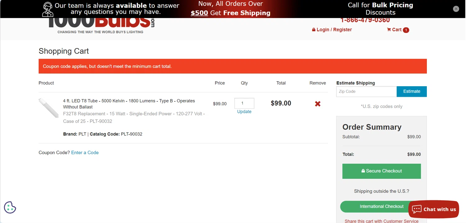 1000Bulbs.com Promo Codes – 25% Off | August 2024