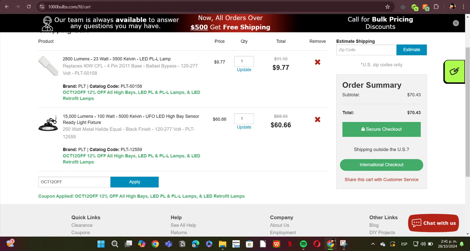 1000Bulbs.com Coupons & Black Friday 2024 Deals - 25% Off