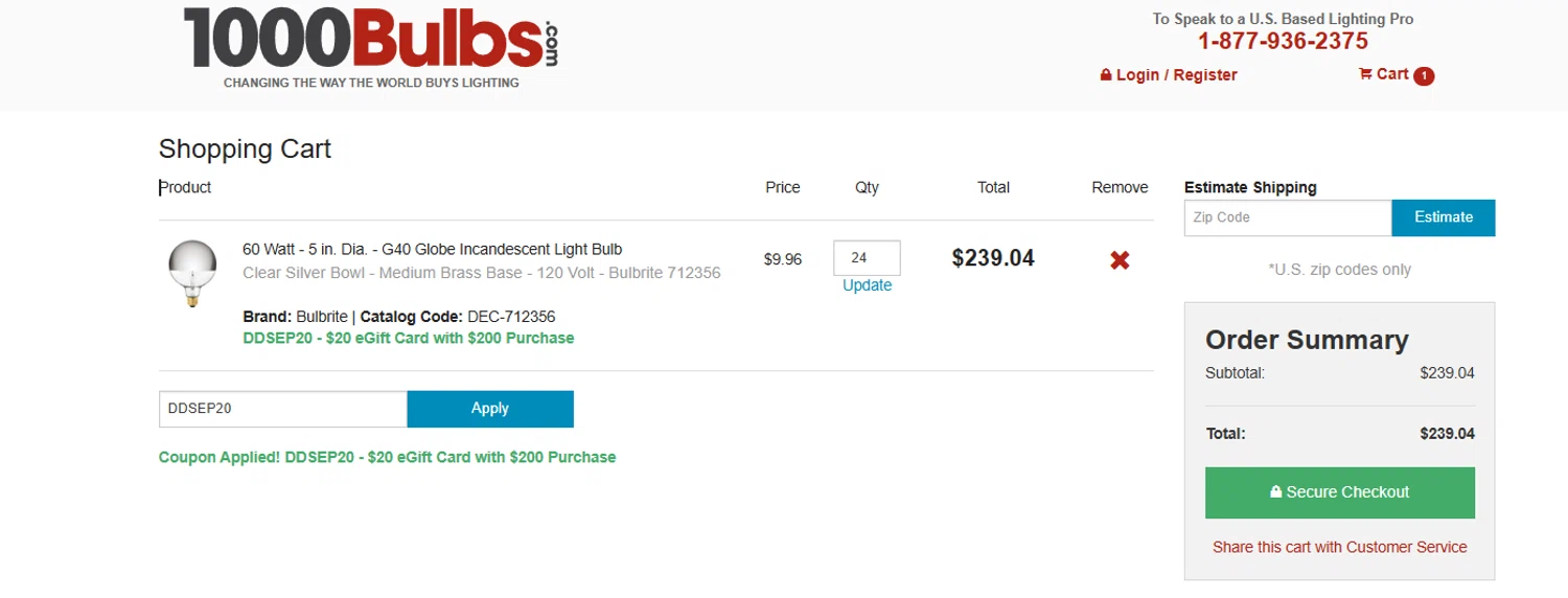 1000Bulbs.com Promo Codes - 25% Off (Verified) Sep 2025