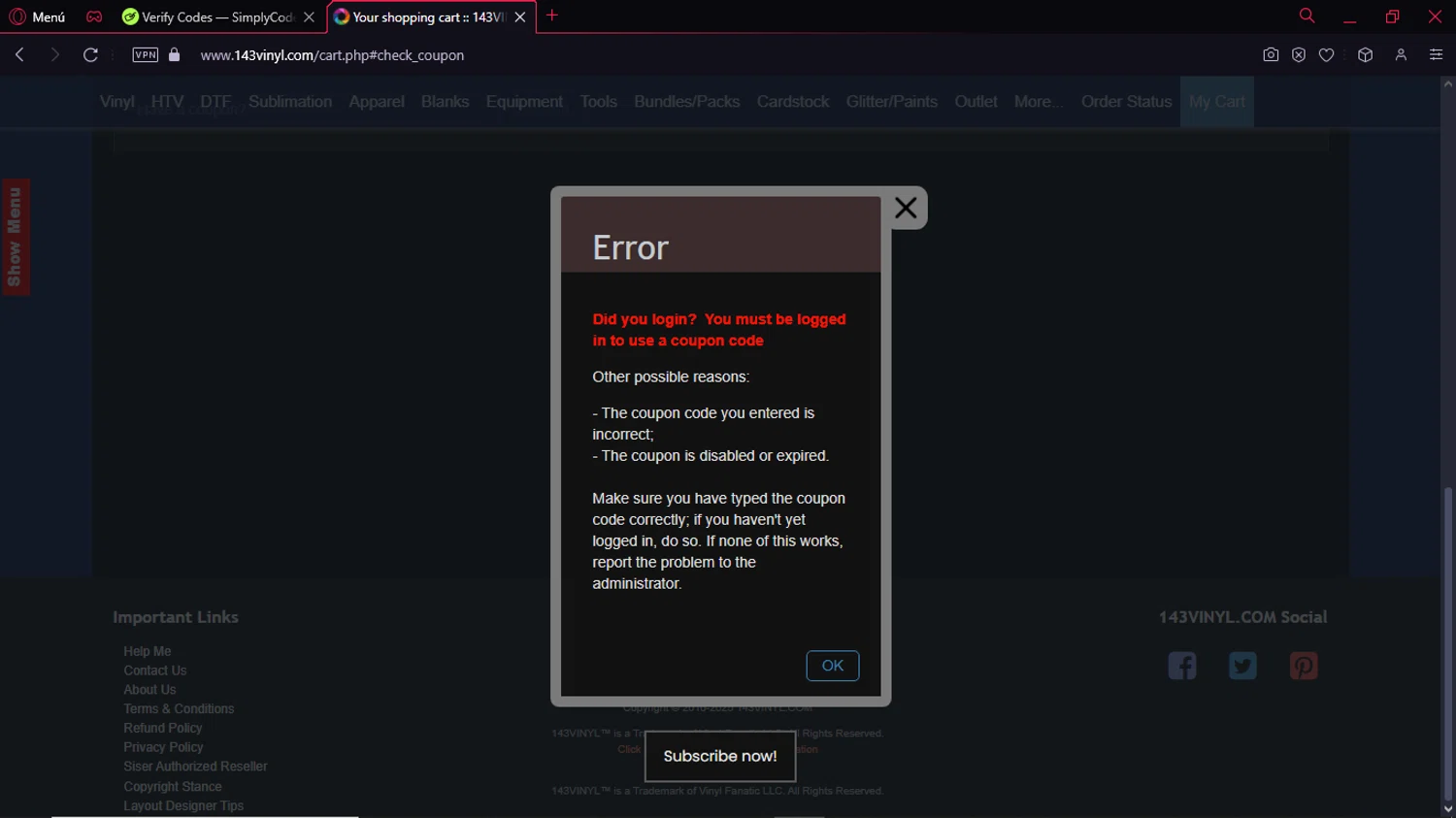 143VINYL Coupons - 5% Off | January 2025