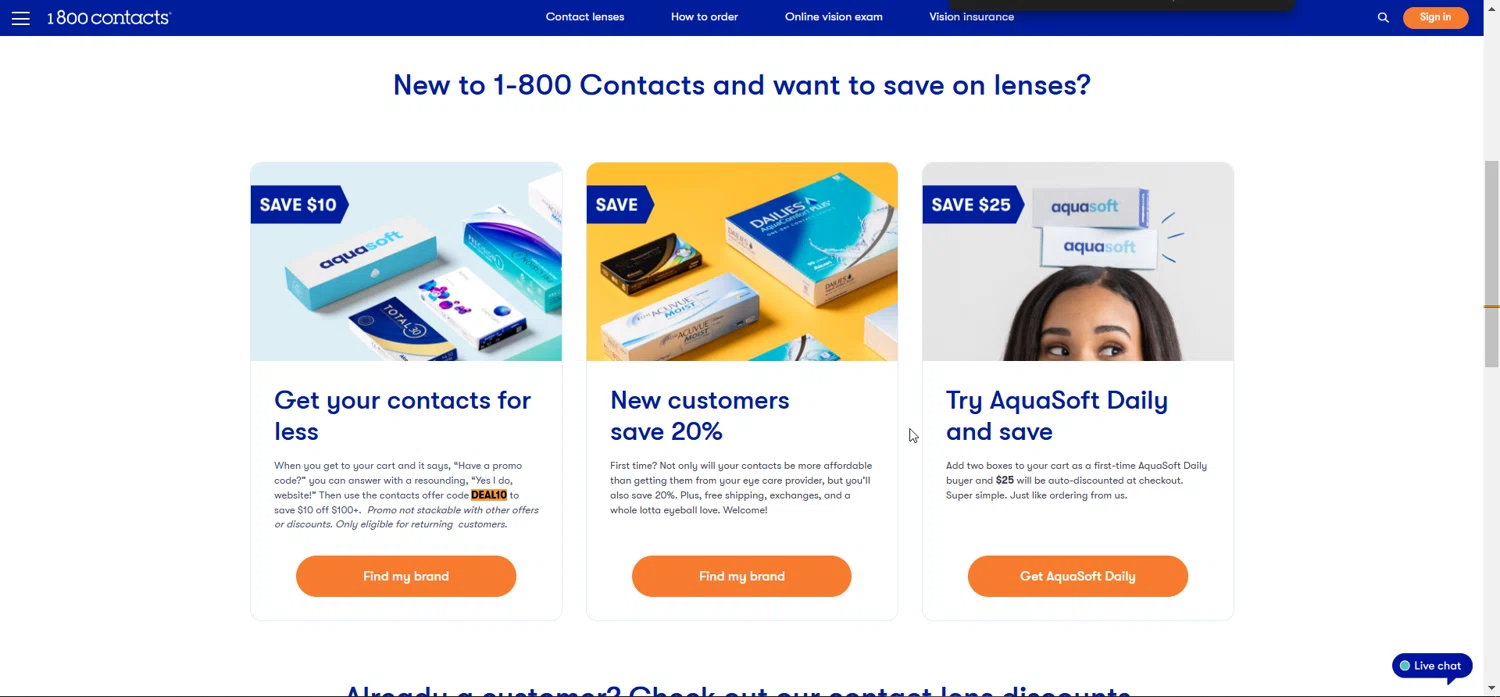 1-800 Contacts Promo Codes (3 Verified) - $10 Off Jan 2025