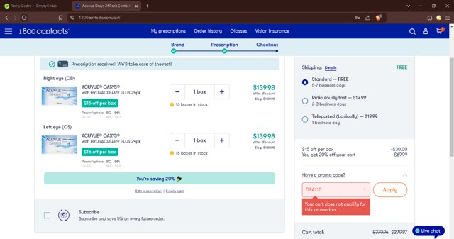 1-800 Contacts Promo Codes (2 Verified) - 30% Off Mar 2025