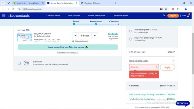 1-800 Contacts Promo Codes (2 Verified) - 30% Off Mar 2025