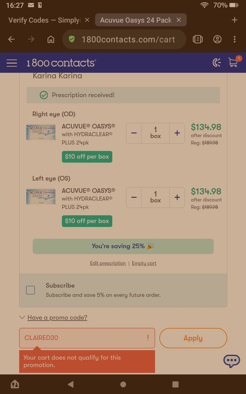 1-800 Contacts Promo Codes - 30% Off | September 2024