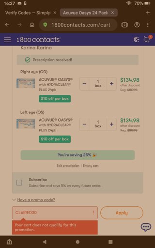 1-800 Contacts Promo Codes - 30% Off | September 2024