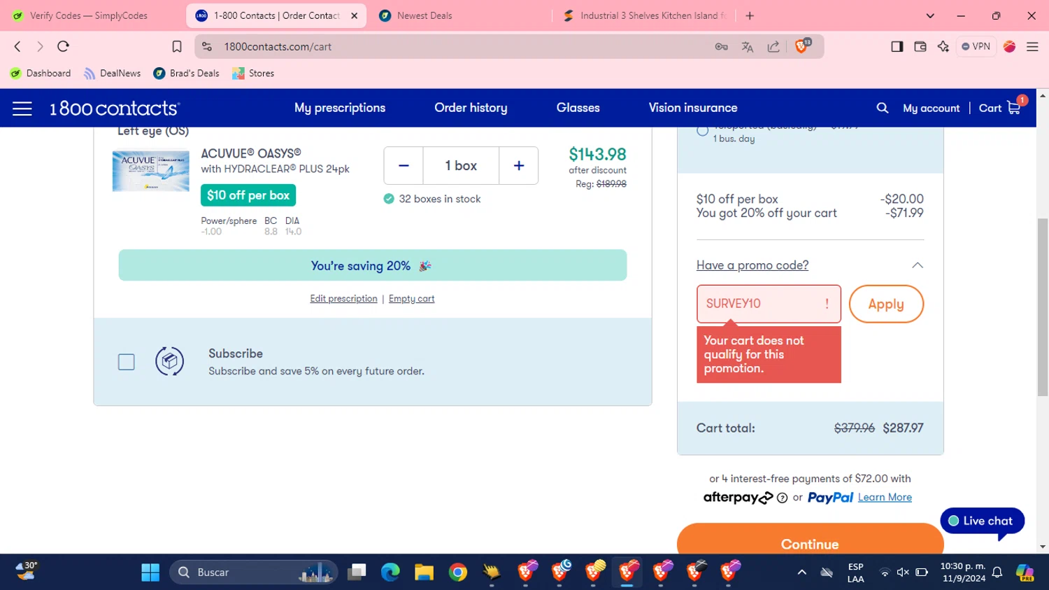 1-800 Contacts Promo Codes - 30% Off | September 2024