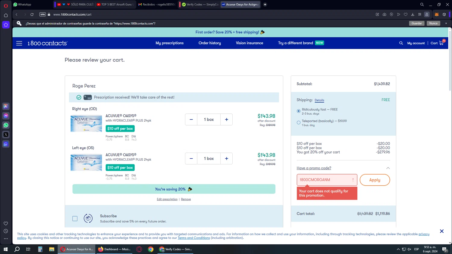 1-800 Contacts Promo Codes - 30% Off | September 2024
