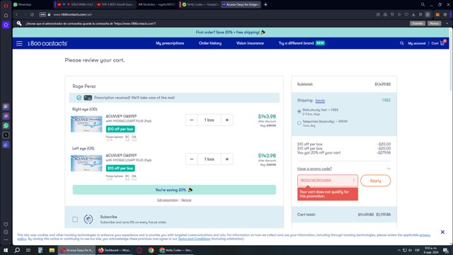 1-800 Contacts Promo Codes - 30% Off | September 2024