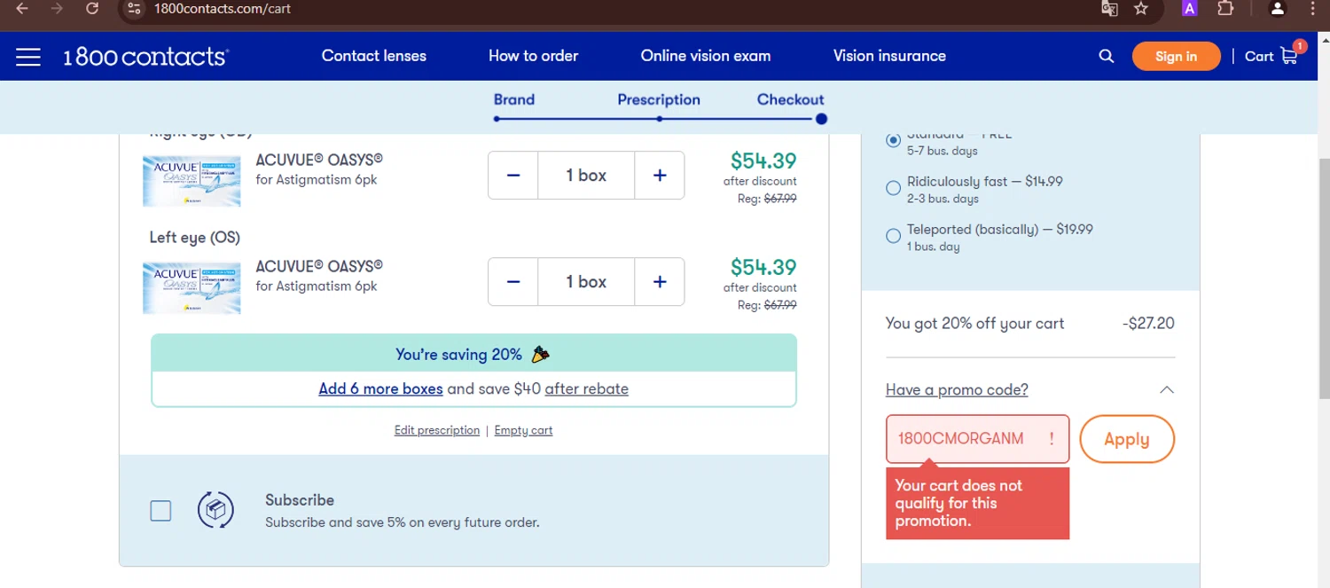 1-800 Contacts Promo Codes - 30% Off | September 2024