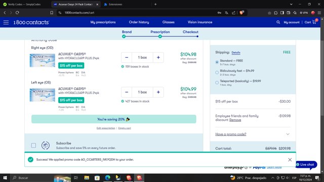 1-800 Contacts Promo Codes (3 Verified) - $10 Off Feb 2025