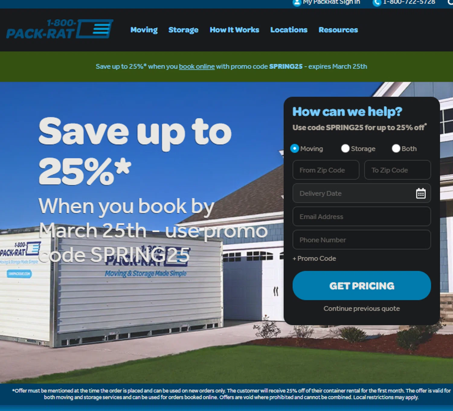 1-800-Pack-Rat Promo Codes - $50 Off | October 2024