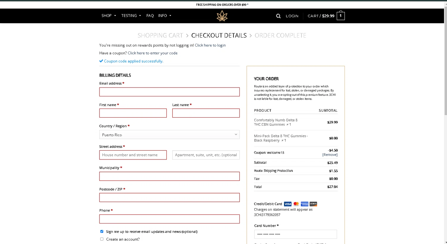 3Chi Coupon Codes - 15% Off | January 2025