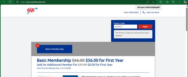 AAA Promo Codes - $10 Off | December 2024