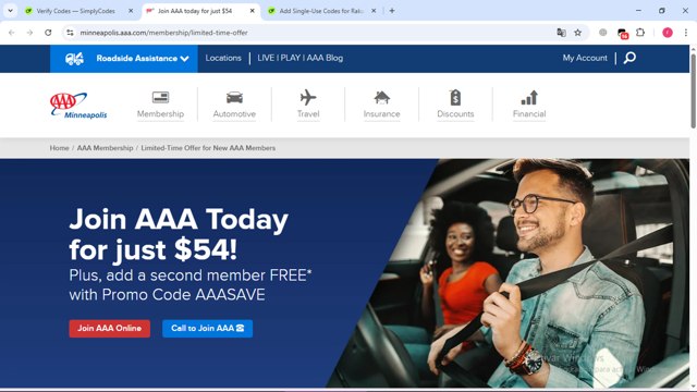 AAA Promo Codes (3 Verified) - $10 Off w/Code May 2025