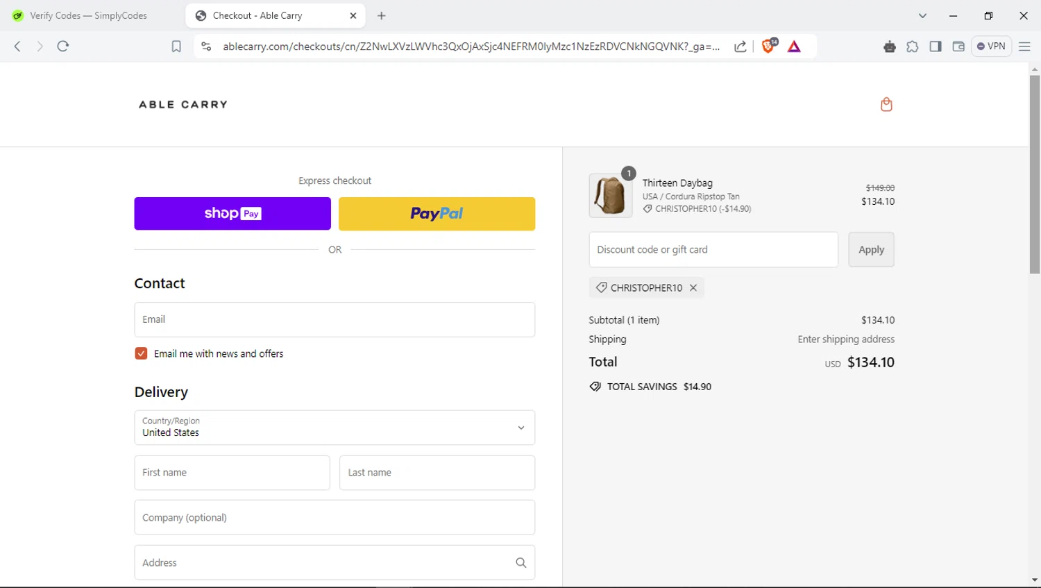 Able Carry Discount Codes - 10% Off | January 2025