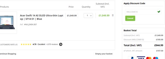 Acer Promo Codes (9 Verified) - 10% Off Sitewide Feb 2025