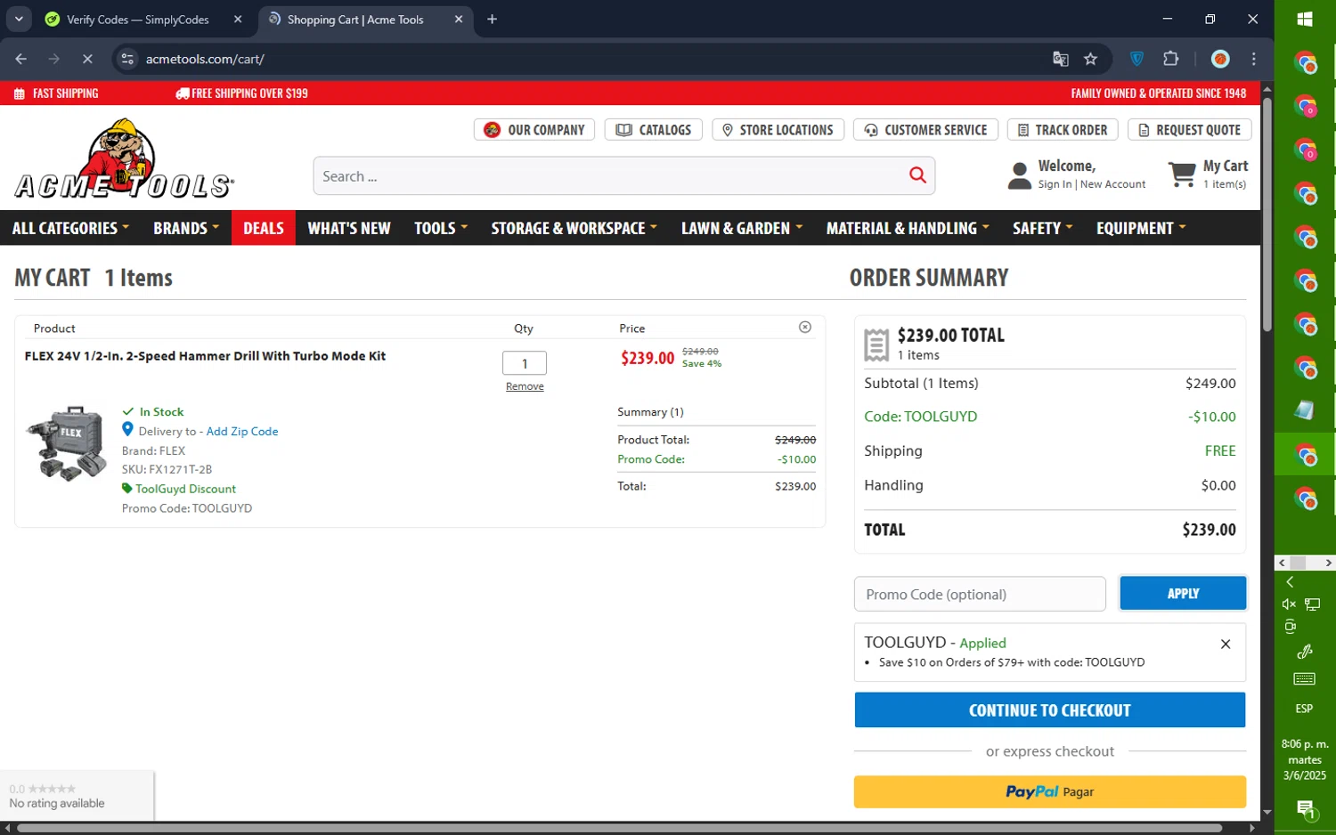 Acme Tools Promo Codes (18 Verified) - $10 Off Sep 2025