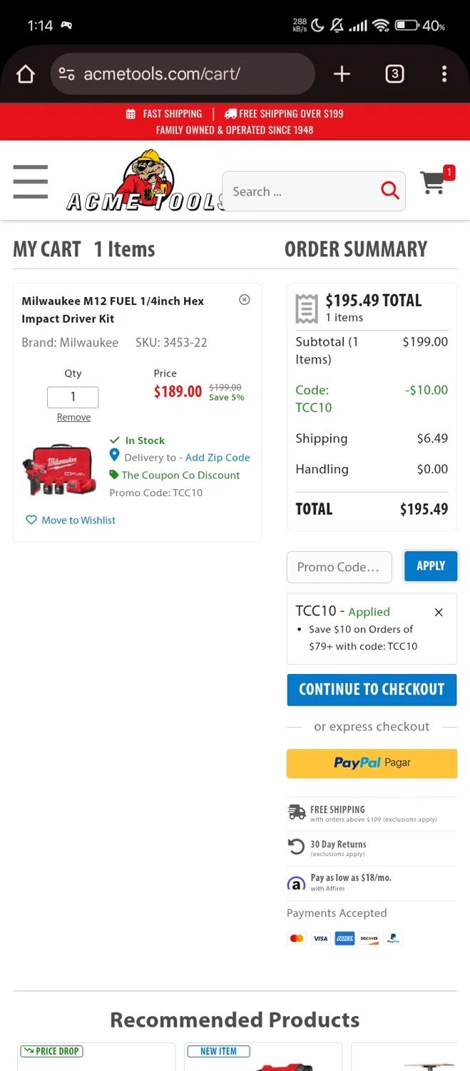 Acme Tools Promo Codes (23 Verified) - $10 Off Oct 2025