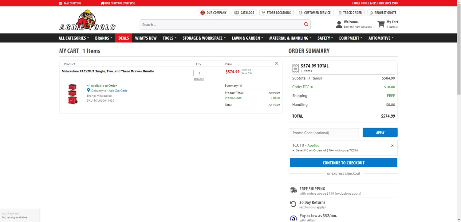 Acme Tools Promo Codes (18 Verified) - $10 Off Aug 2025