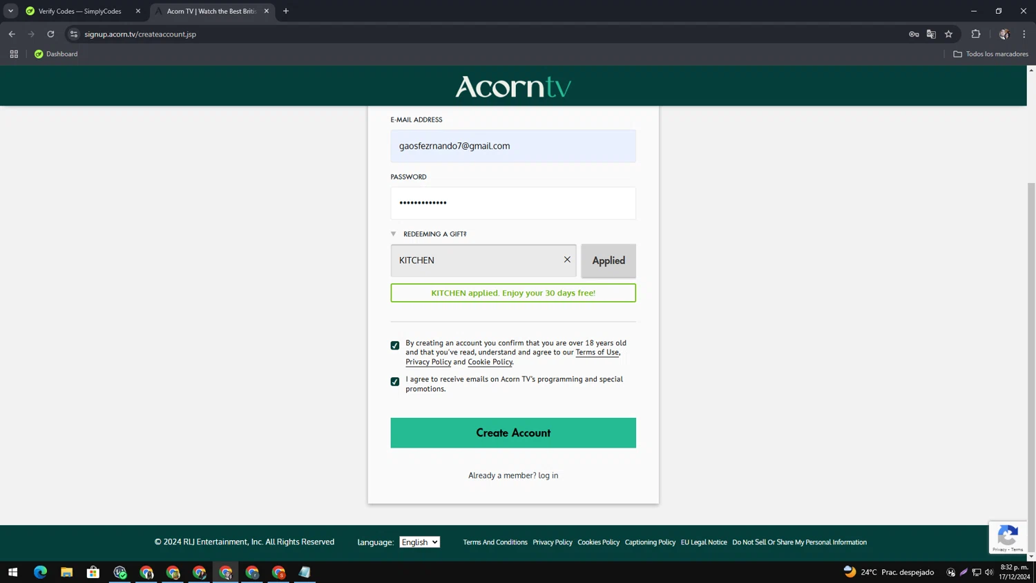 Acorn TV w/Code Coupons & Discounts December 2025