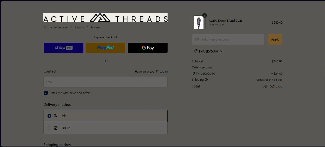 Active Threads Discount Codes - 15% Off | October 2024