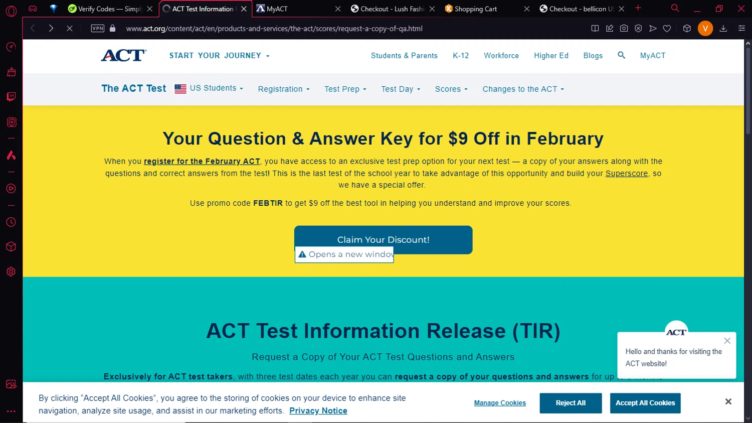 ACT Promo Codes - 10% Off Sitewide Coupons Dec 2025