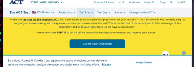 ACT Promo Codes - 10% Off Coupons Sep 2025