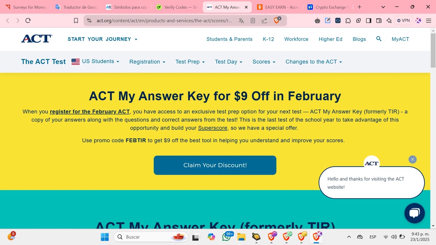 ACT Promo Codes - 10% Off Sitewide Coupons Jan 2026