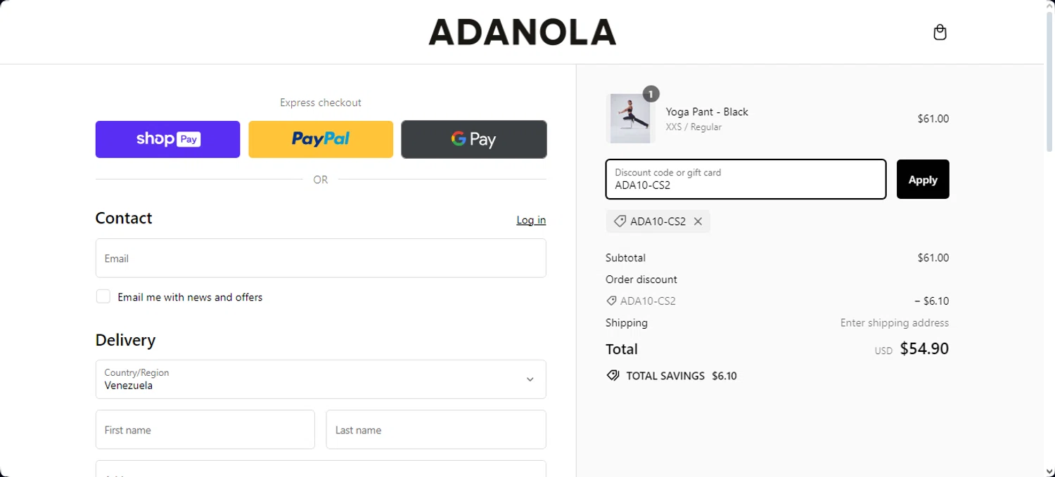 Adanola Discount Codes - 10% Off | September 2024