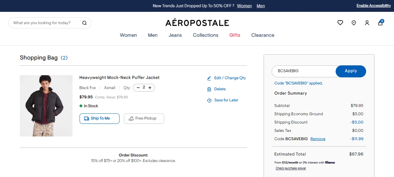 Aeropostale Promo Codes - 50% Off (6 Verified) Nov 2025
