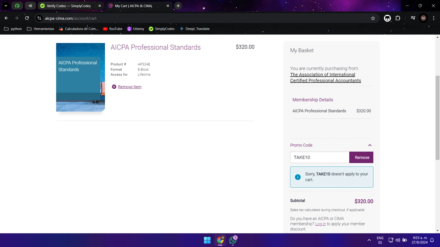 AICPA & CIMA Promo Codes - 10% Off | October 2024