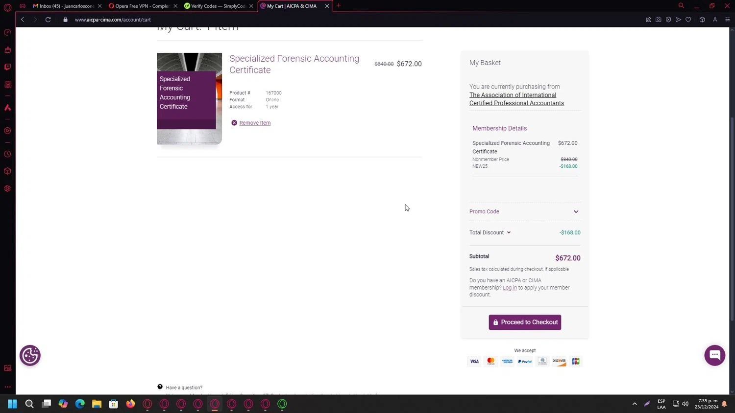 AICPA & CIMA Promo Codes - 25% Off | January 2025