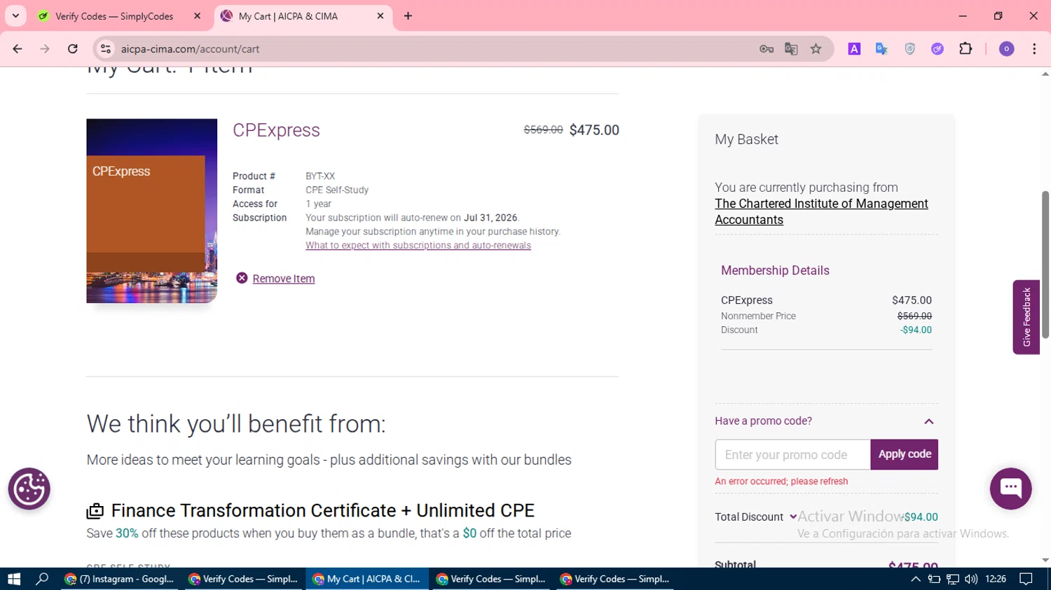 AICPA & CIMA Promo Codes - $125 Off (Verified) Aug 2025