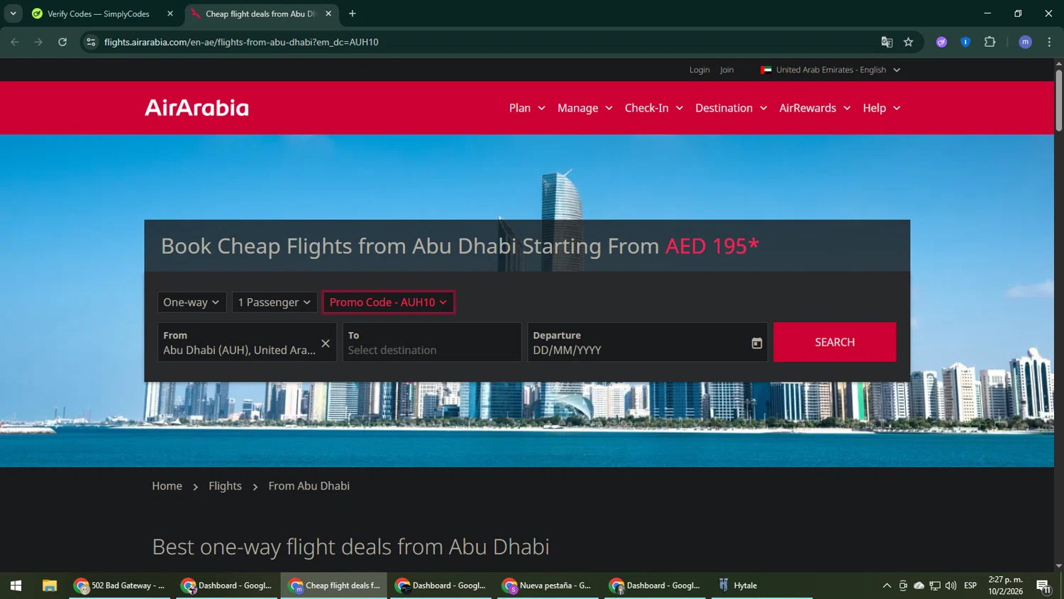 Air Arabia Promo Codes - 30% Off (+1 Codes) Jun 2026