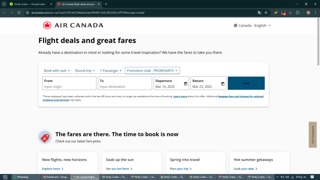 Air Canada Promo Codes (2 Verified) - 10% Off Mar 2025