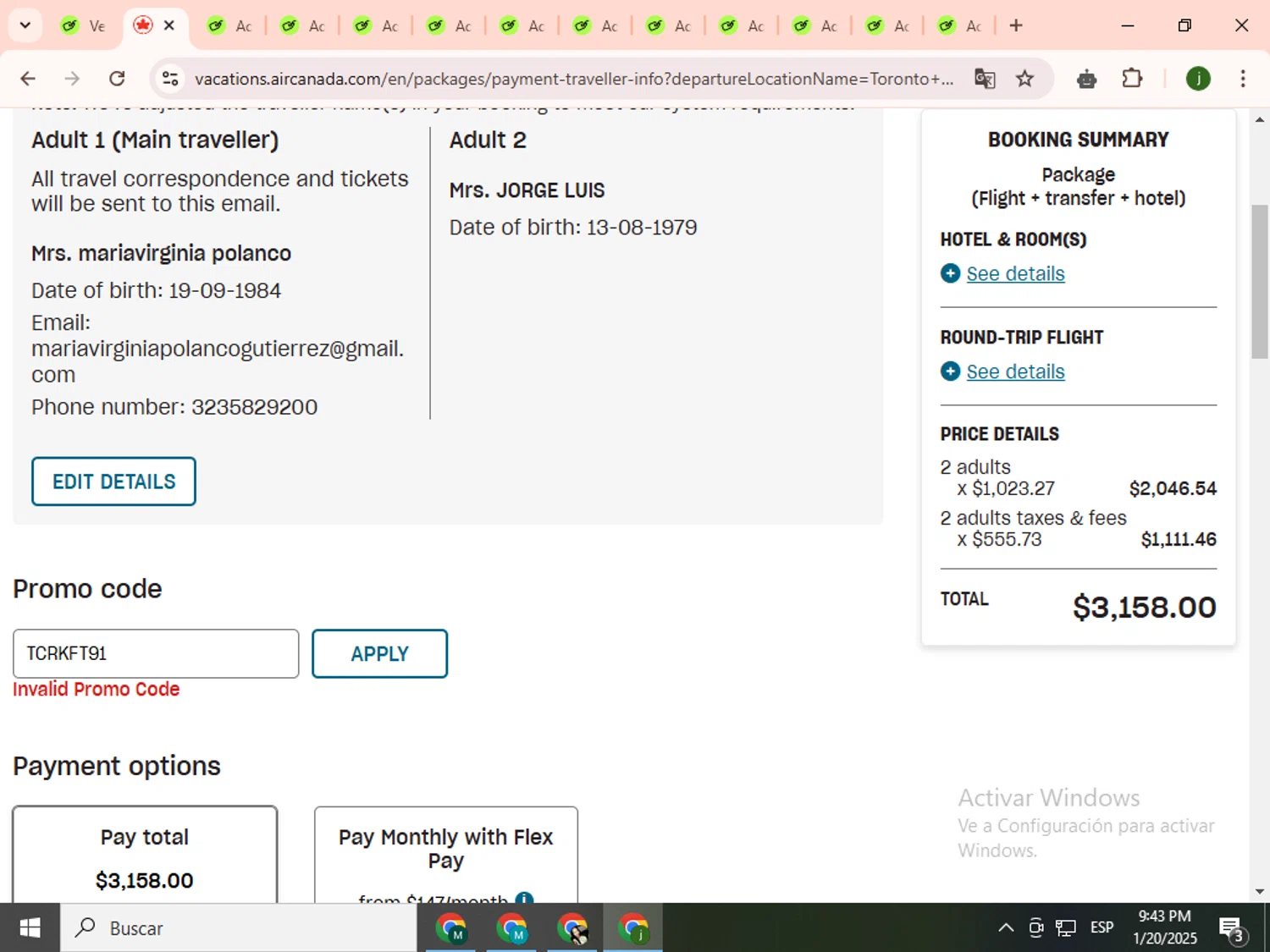 Air Canada Promo Codes (3 Verified) - 10% Off Jan 2025
