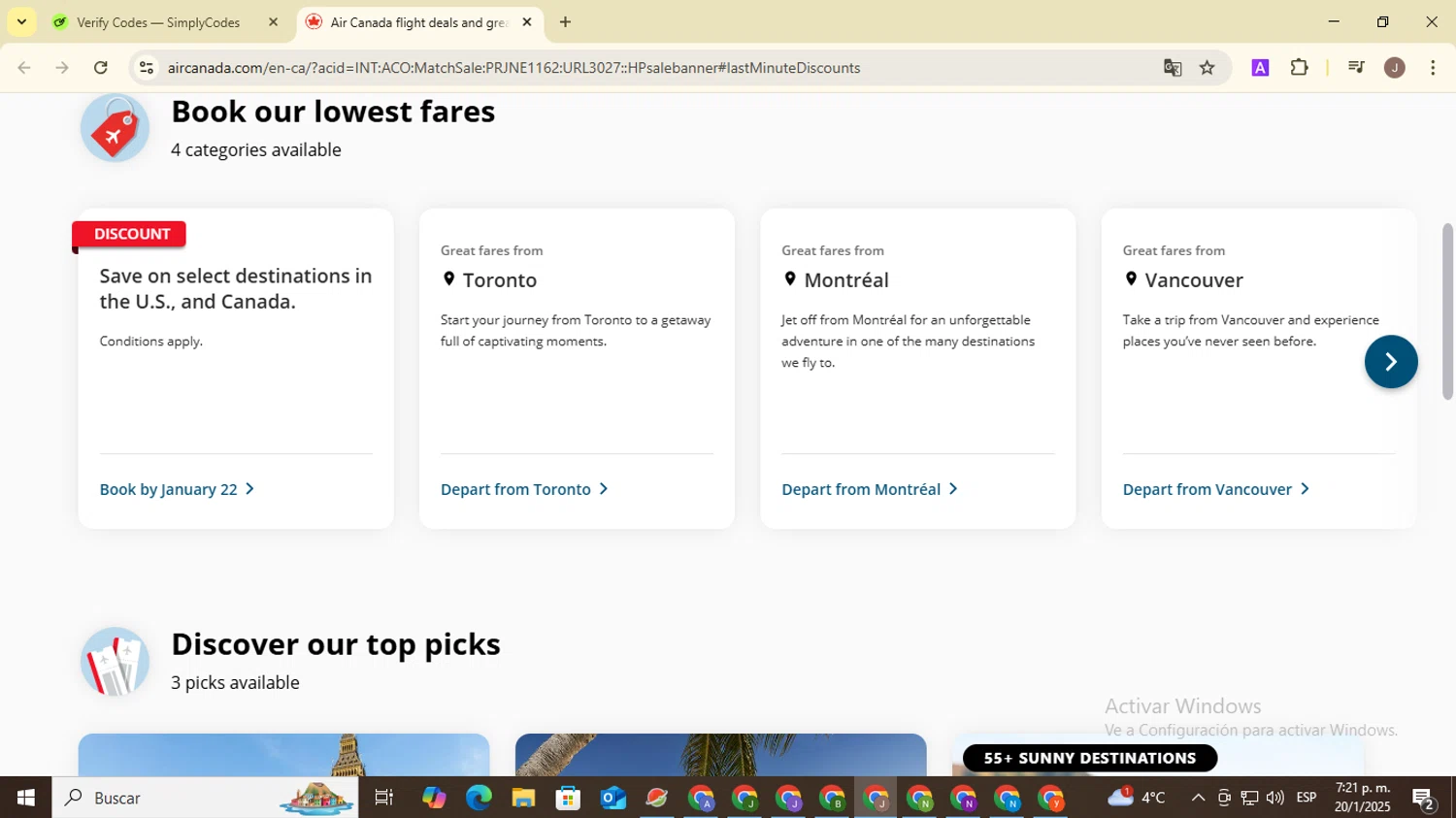 Air Canada Promo Codes (3 Verified) - 10% Off Jan 2025