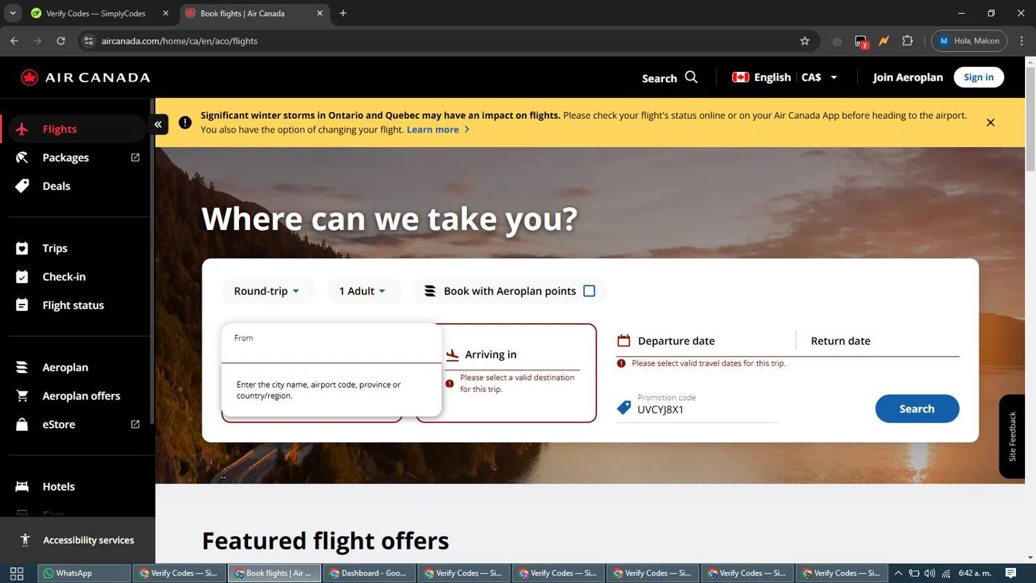 Air Canada Promo Codes (7 Verified) - 20% Off May 2025