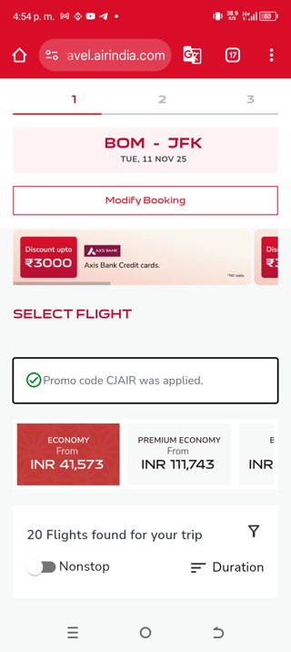Air India Promo Codes - 20% Off (2 Verified) Jul 2025