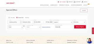 Air India Promo Codes & Black Friday 2024 Deals - 10% Off
