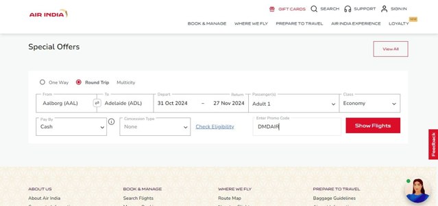 Air India Promo Codes & Black Friday 2024 Deals - 10% Off