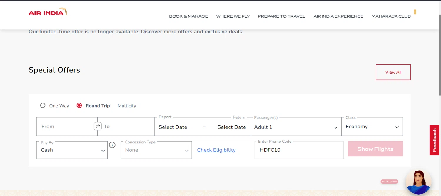Air India Promo Codes - 20% Off | January 2025