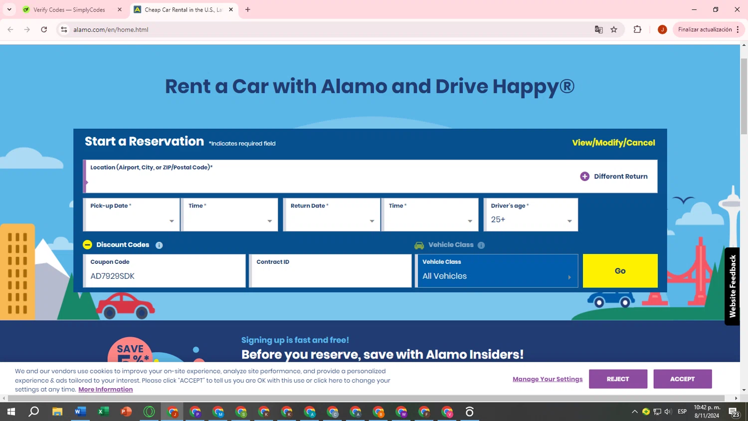 Alamo Promo Codes - 10% Off w/Code Coupons Mar 2026