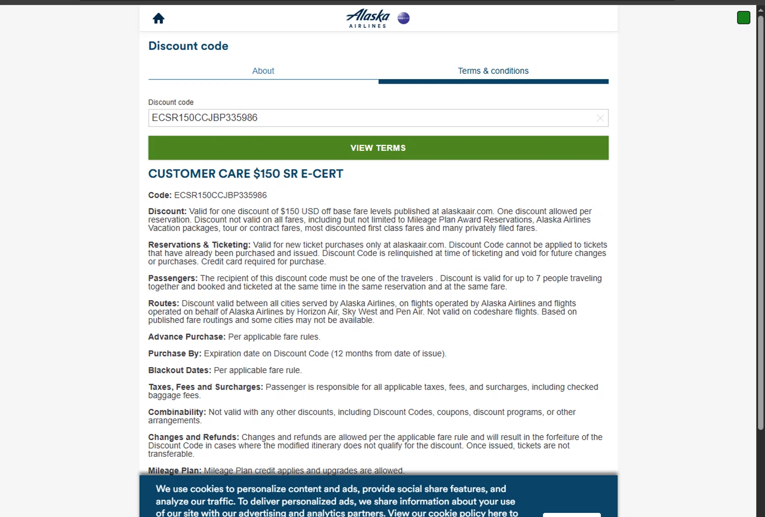 Alaska Airlines Promo Code (2 Verified) - $150 Off May 2025