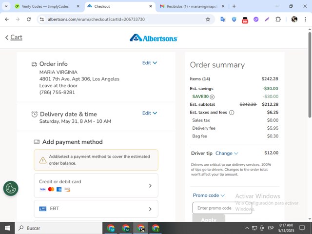 Albertsons Promo Codes (1 Verified) - $30 Off Aug 2025