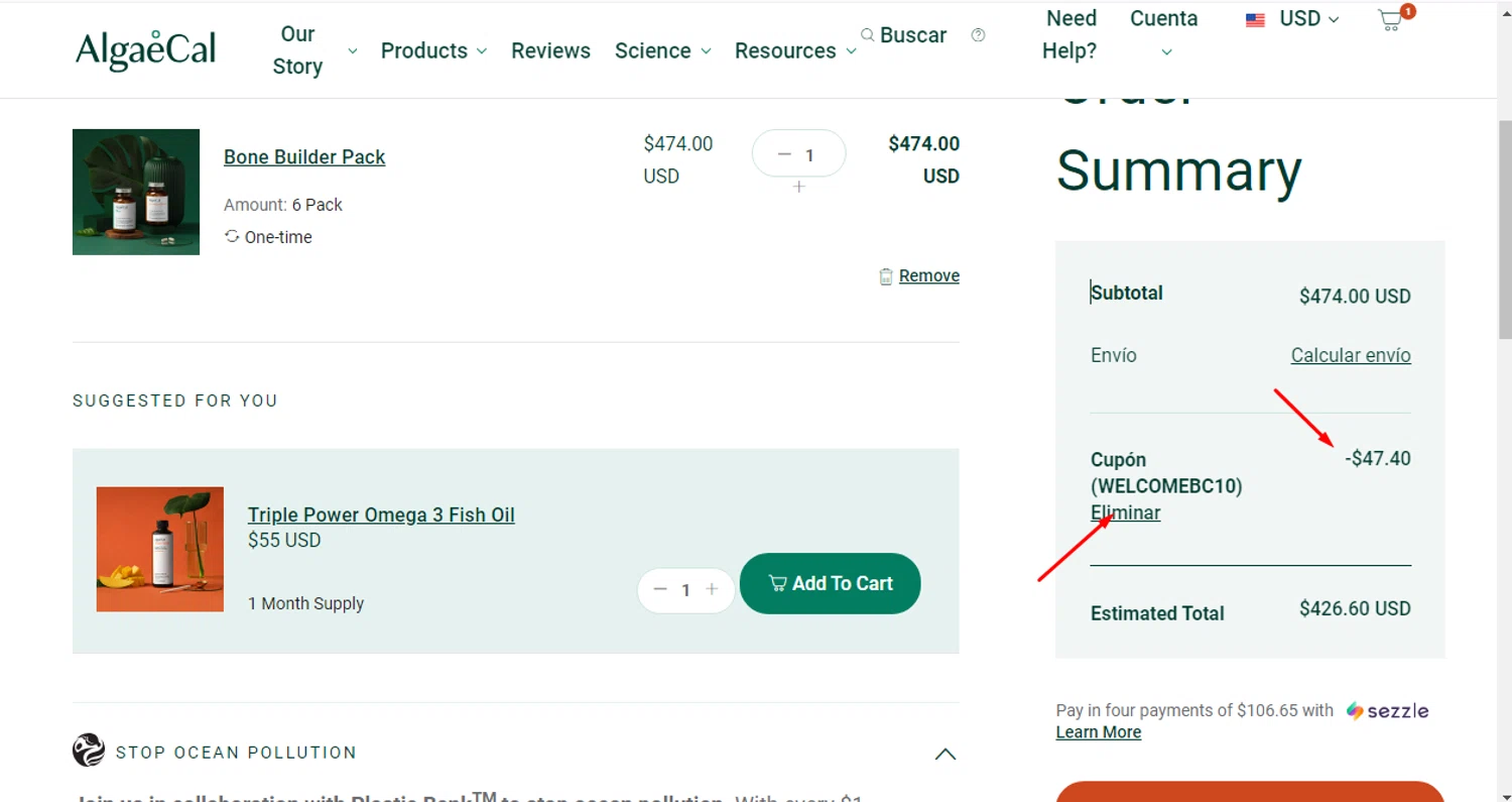 AlgaeCal Coupon Codes - 10% Off | November 2024