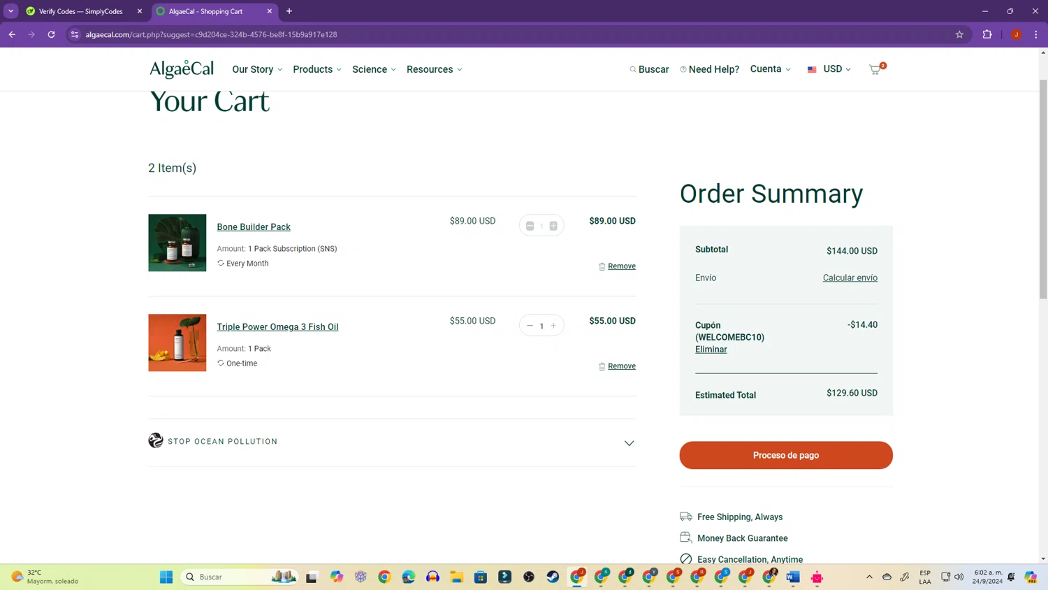 AlgaeCal Coupon Codes - 10% Off | October 2024