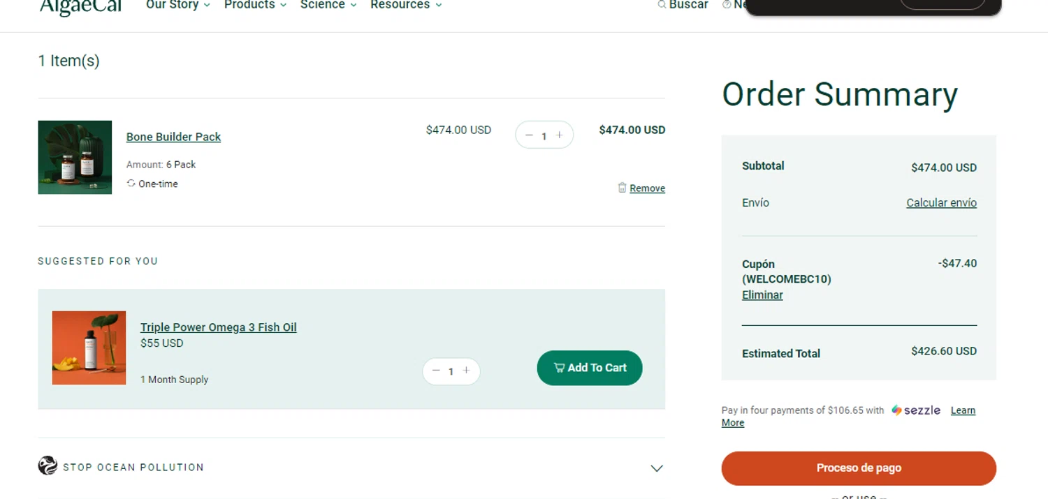 AlgaeCal Coupon Codes - 10% Off | October 2024