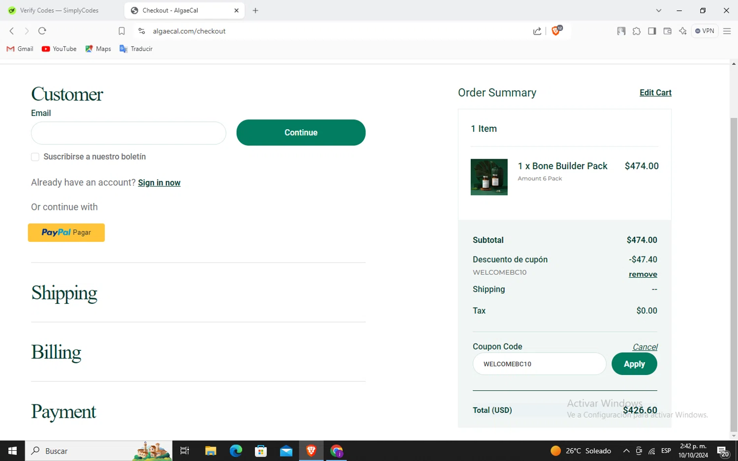 AlgaeCal Coupon Codes - 10% Off | November 2024
